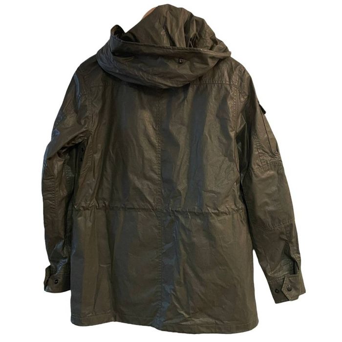 SAM. SAM Olive Waxed Hooded Parka Jacket Green | Grailed