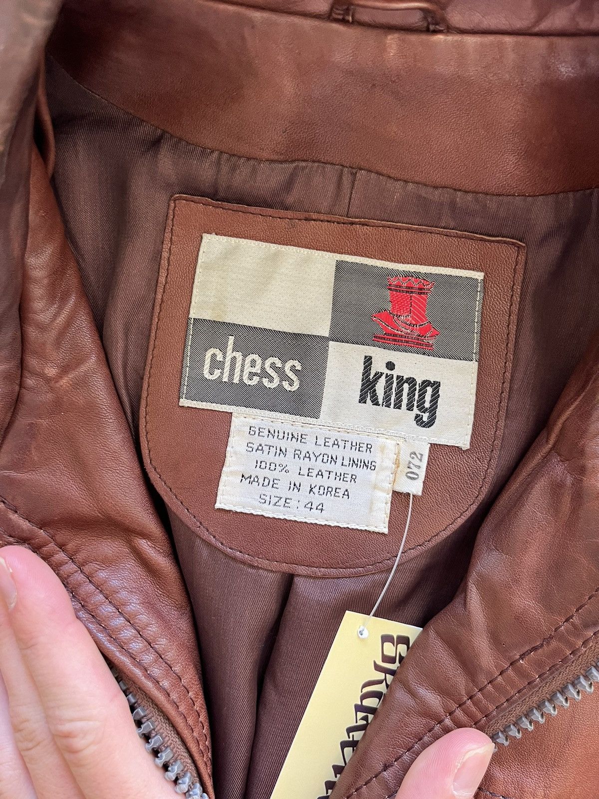 Vintage Vintage Chess King Leather Jacket 1970s Mens 44 S/M Brown | Grailed