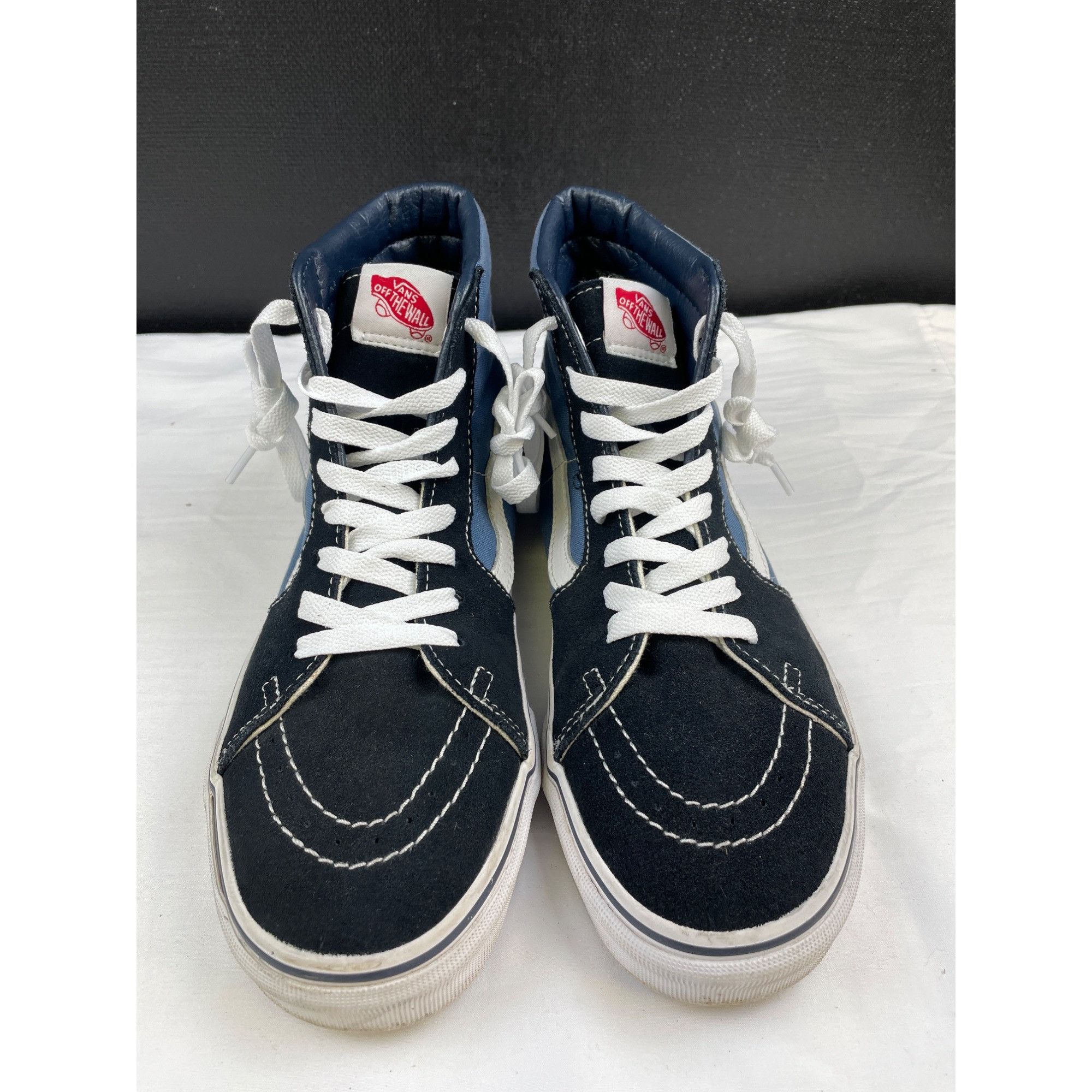 Vans VANS Unisex Black/Blue High Top Skater Shoes/Sneakers M8.5 W | Grailed