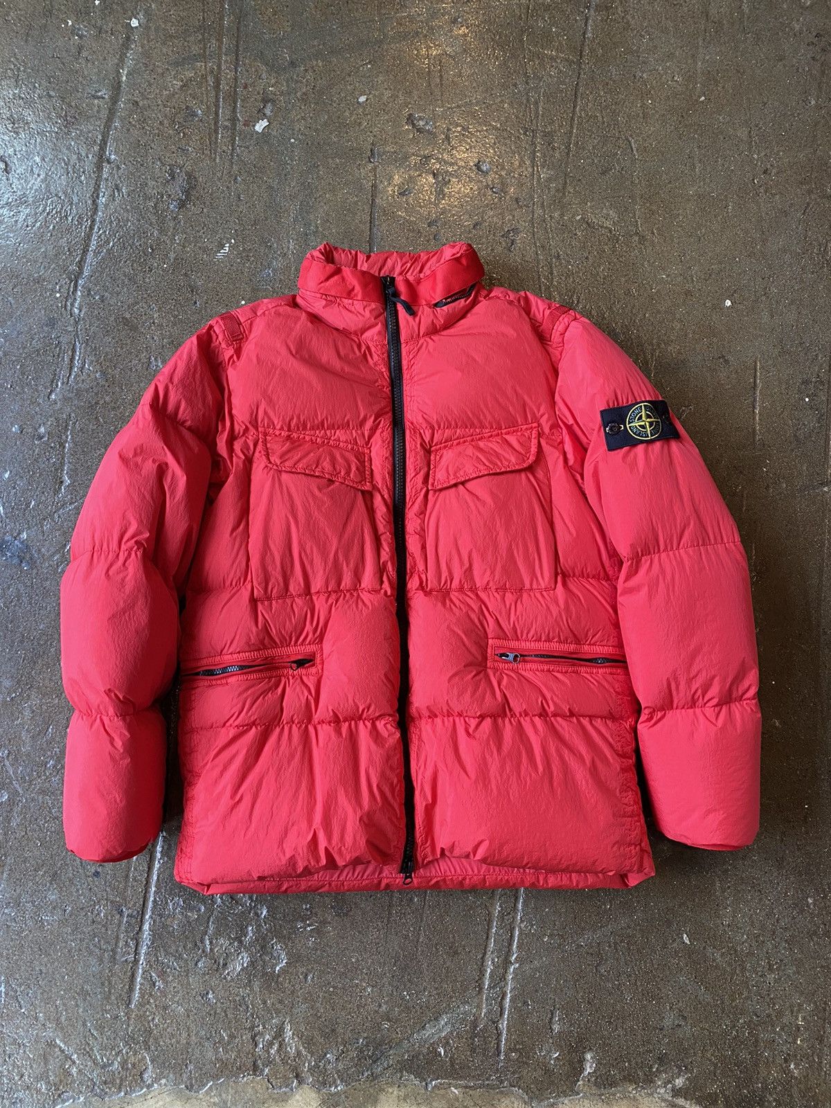 Stone Island Stone Island Red Nylon Puffer Jacket | Grailed
