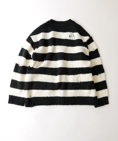 Number (N)ine Number nine WOOL ALPACA RIPPED KNIT CARDIGAN size 4 | Grailed