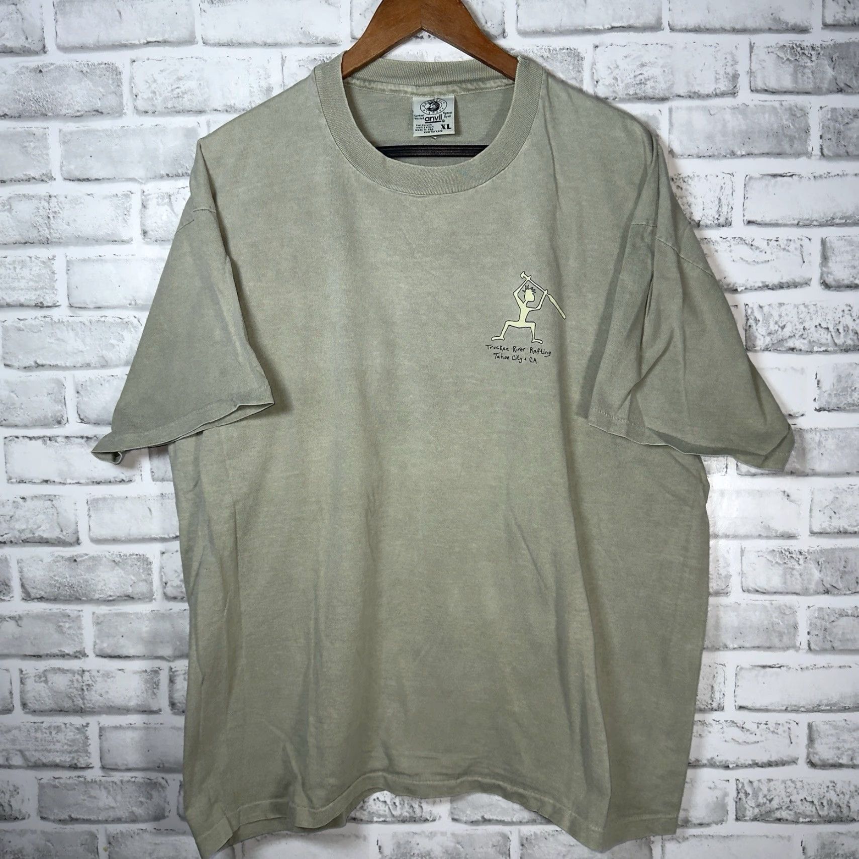 Anvil VINTAGE Anvil River Rafting Graphic Tee 100% Cotton Adult XL Gray ...