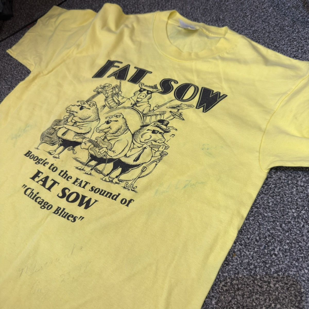 Vintage Vintage 98’ Fat Sow Chicago Blues Piggy Cartoon | Grailed