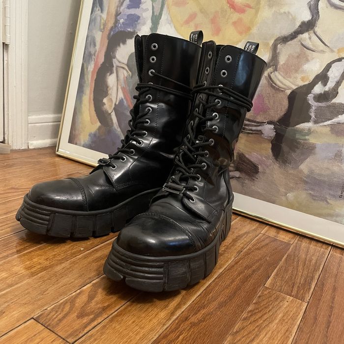 New Rock New Rock Combat Boots | Grailed