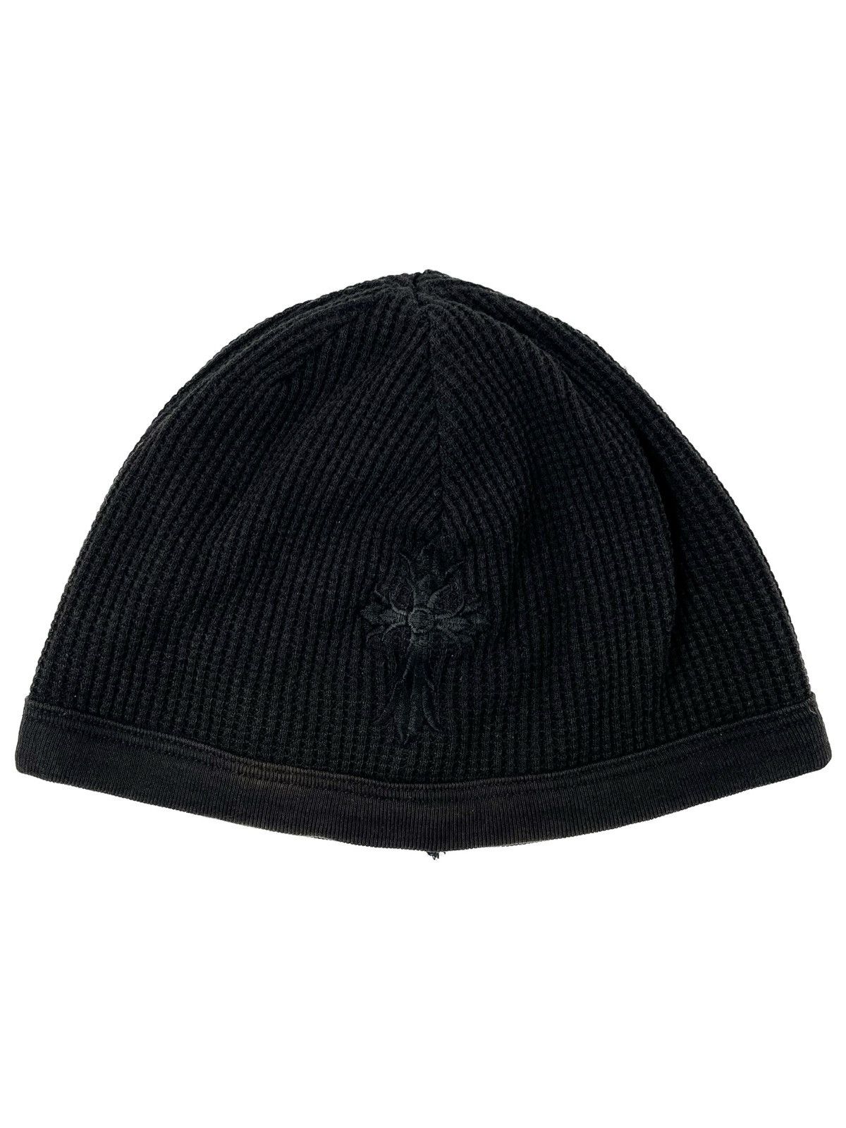 Vintage Chrome Hearts Embroidered Cross Logo Skull Beanie Black | Grailed