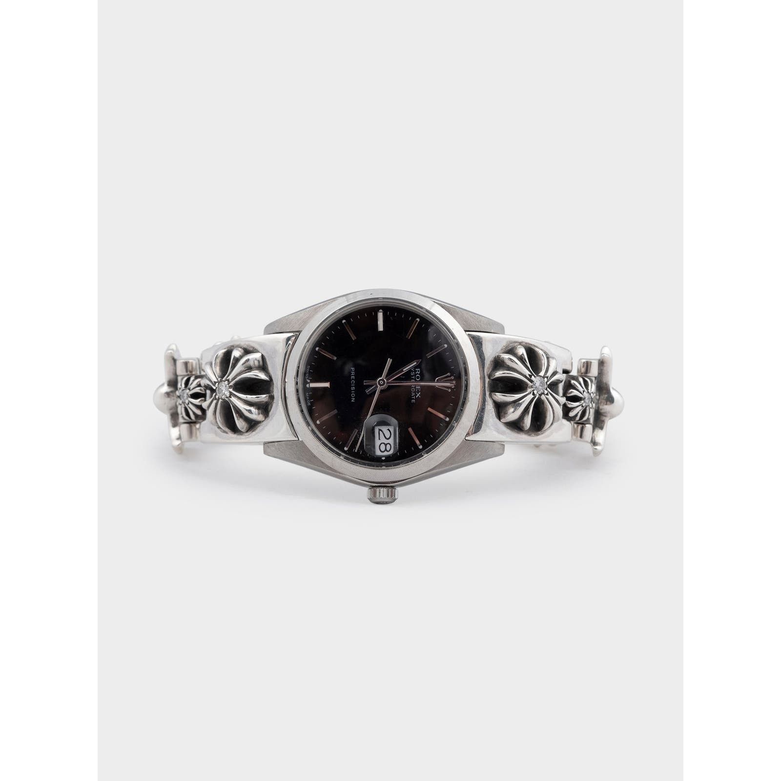 Chrome Hearts Diamond Cross Rolex Oysterdate | Grailed