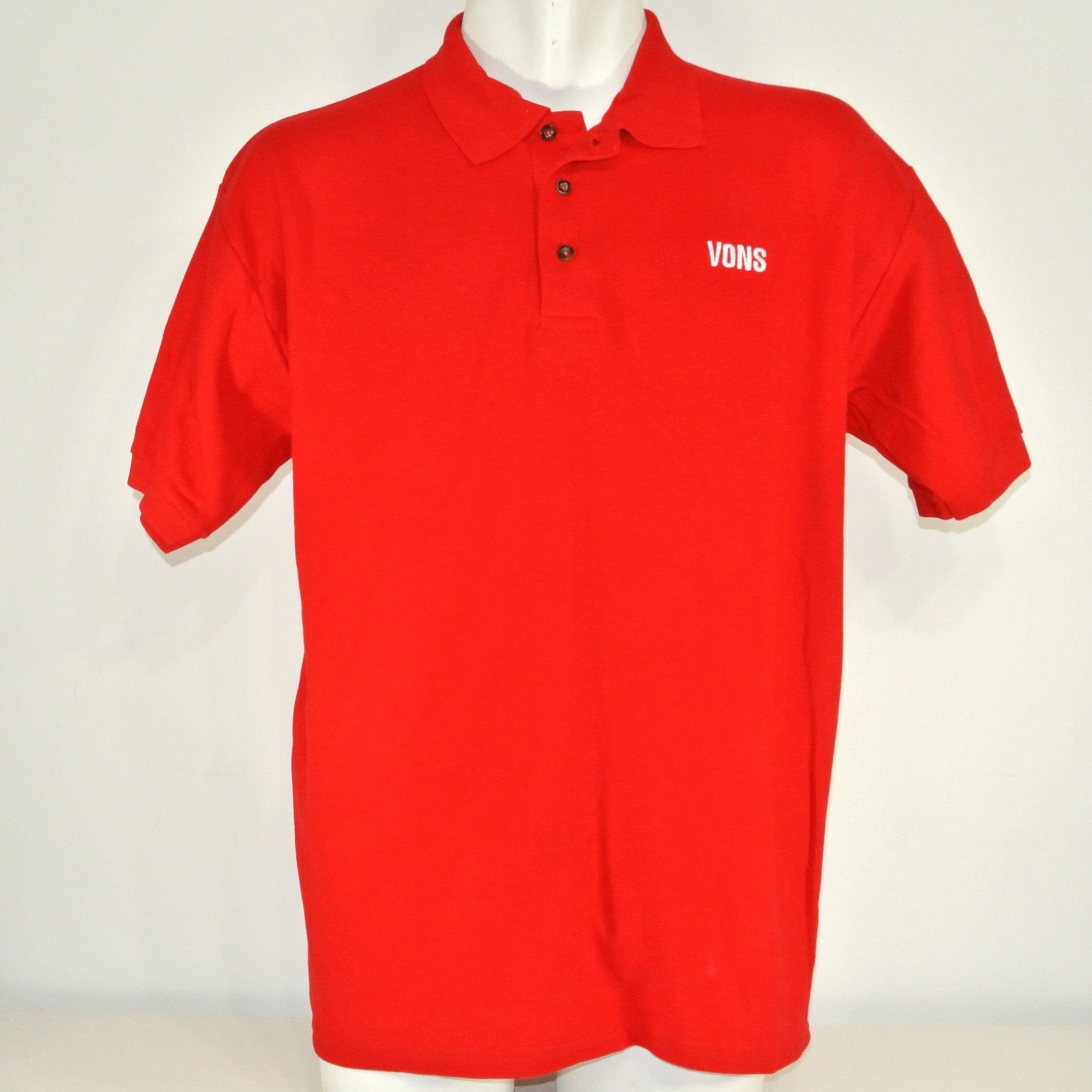 Mando VONS Grocery Store Employee Uniform Red Polo Shirt | Grailed