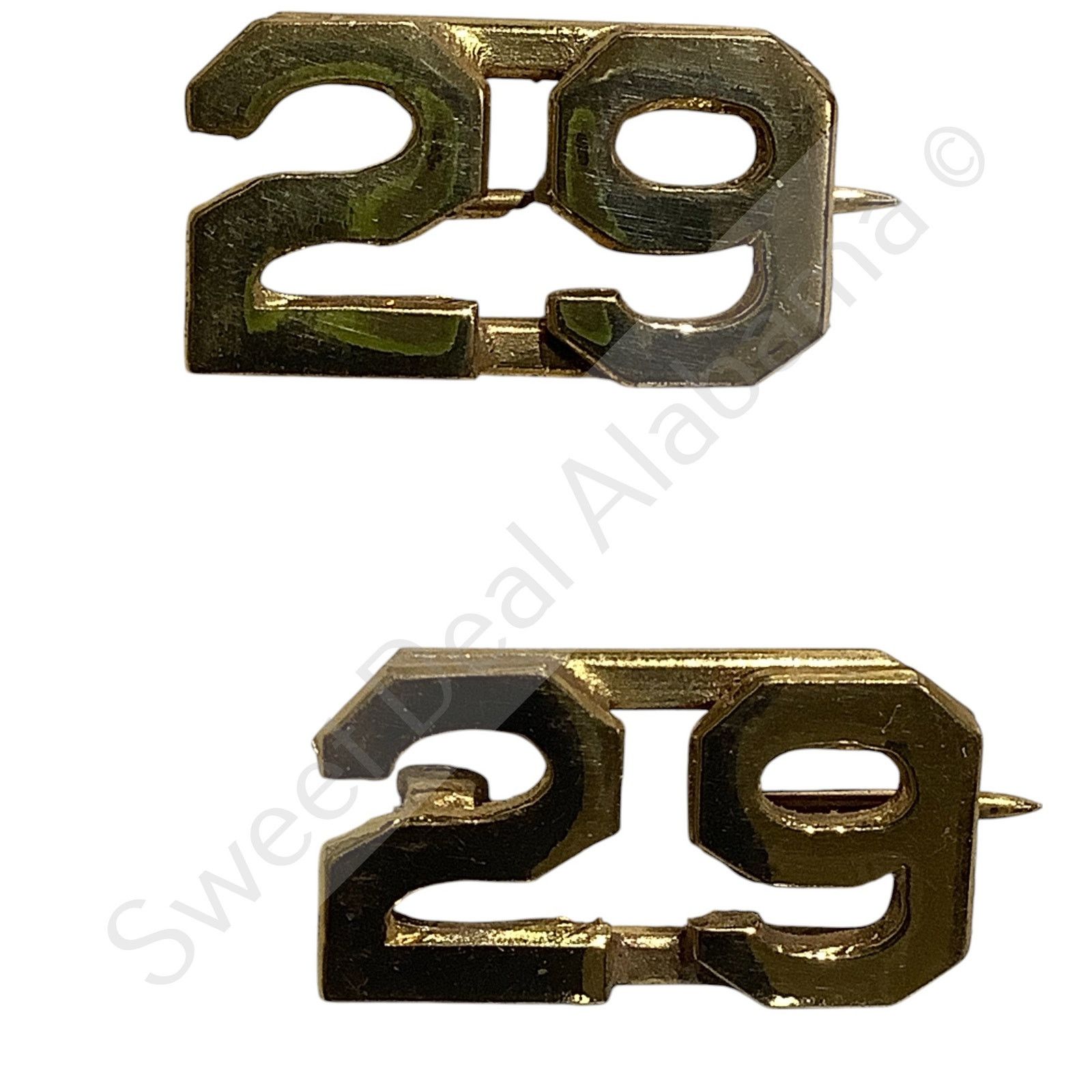 Other WWI Era Numeric "29", Brass Military C-Clasp Pins Set 3/8"H | Grailed