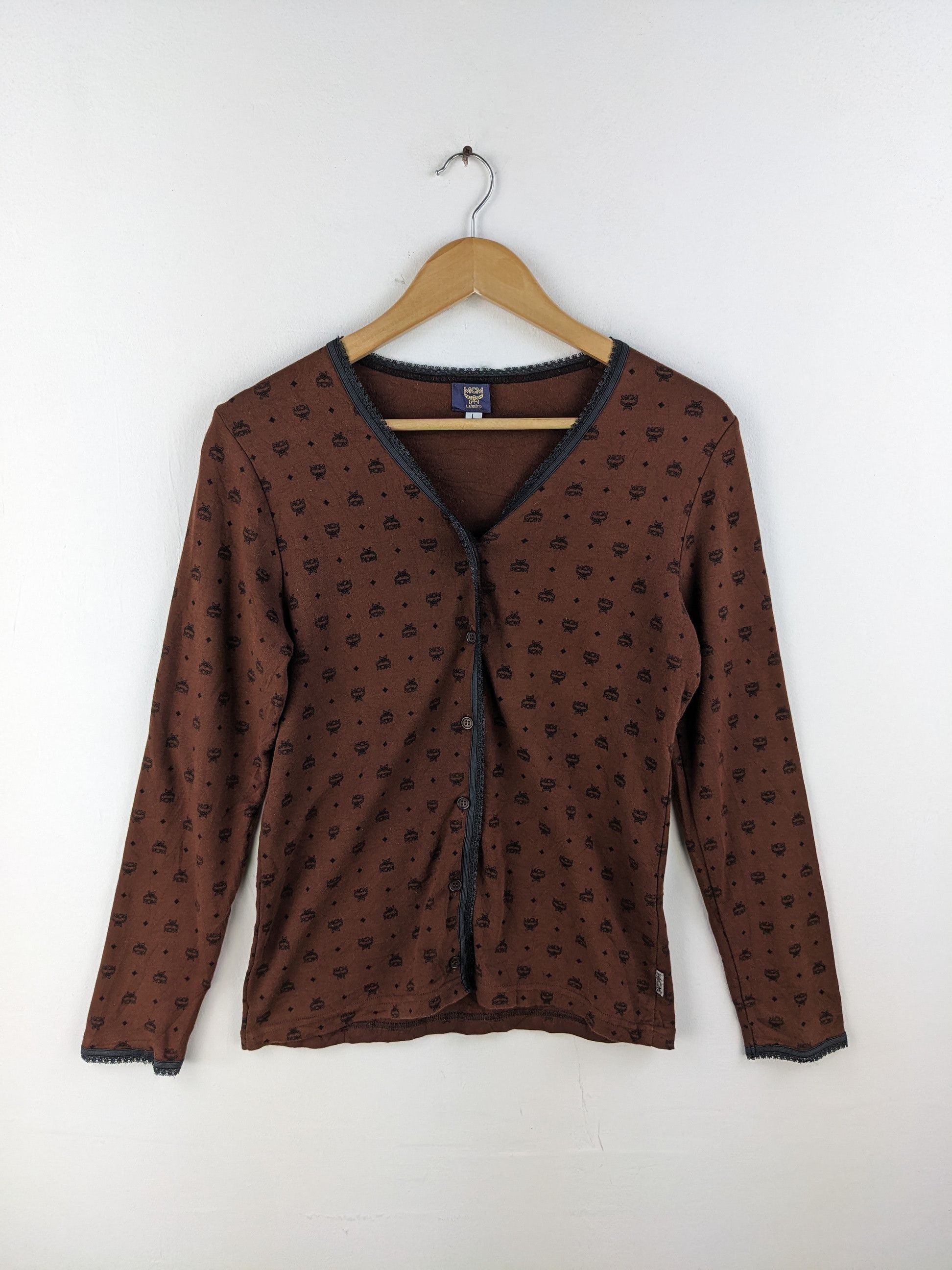 Brand × Italian Designers × MCM Vintage MCM Monogram Legere Cardigan ...