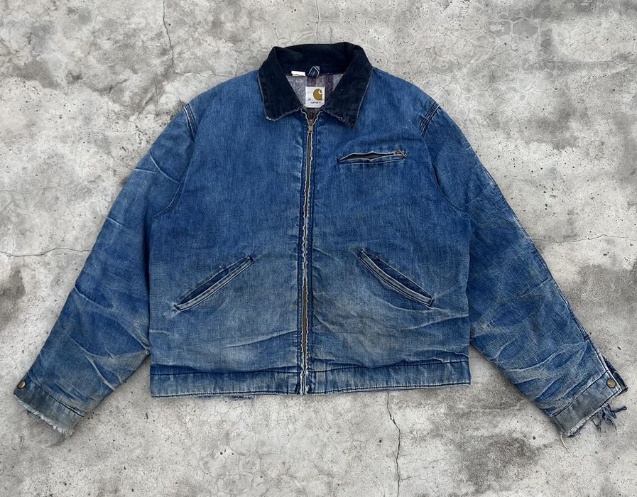 Vintage 70s Carhartt 8LJ Blue Denim Detroit Jacket | Grailed