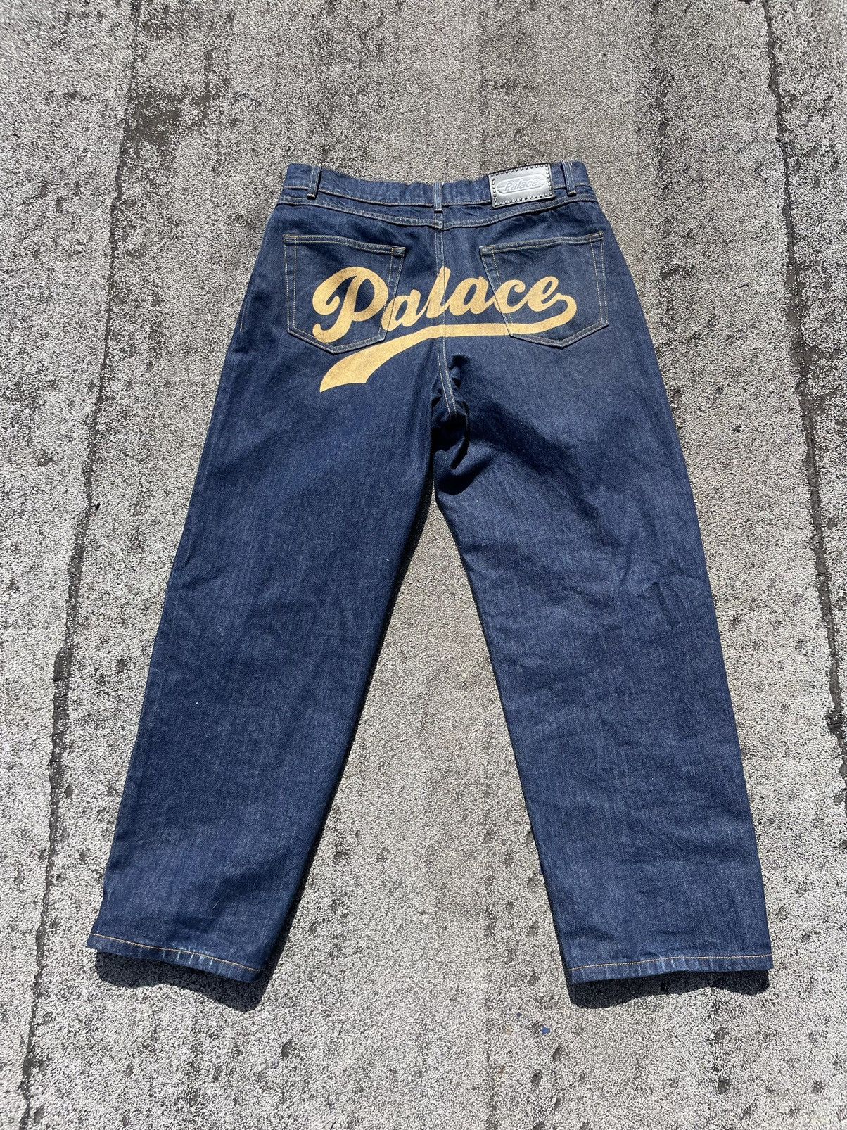 Palace Palace script jeans | Grailed