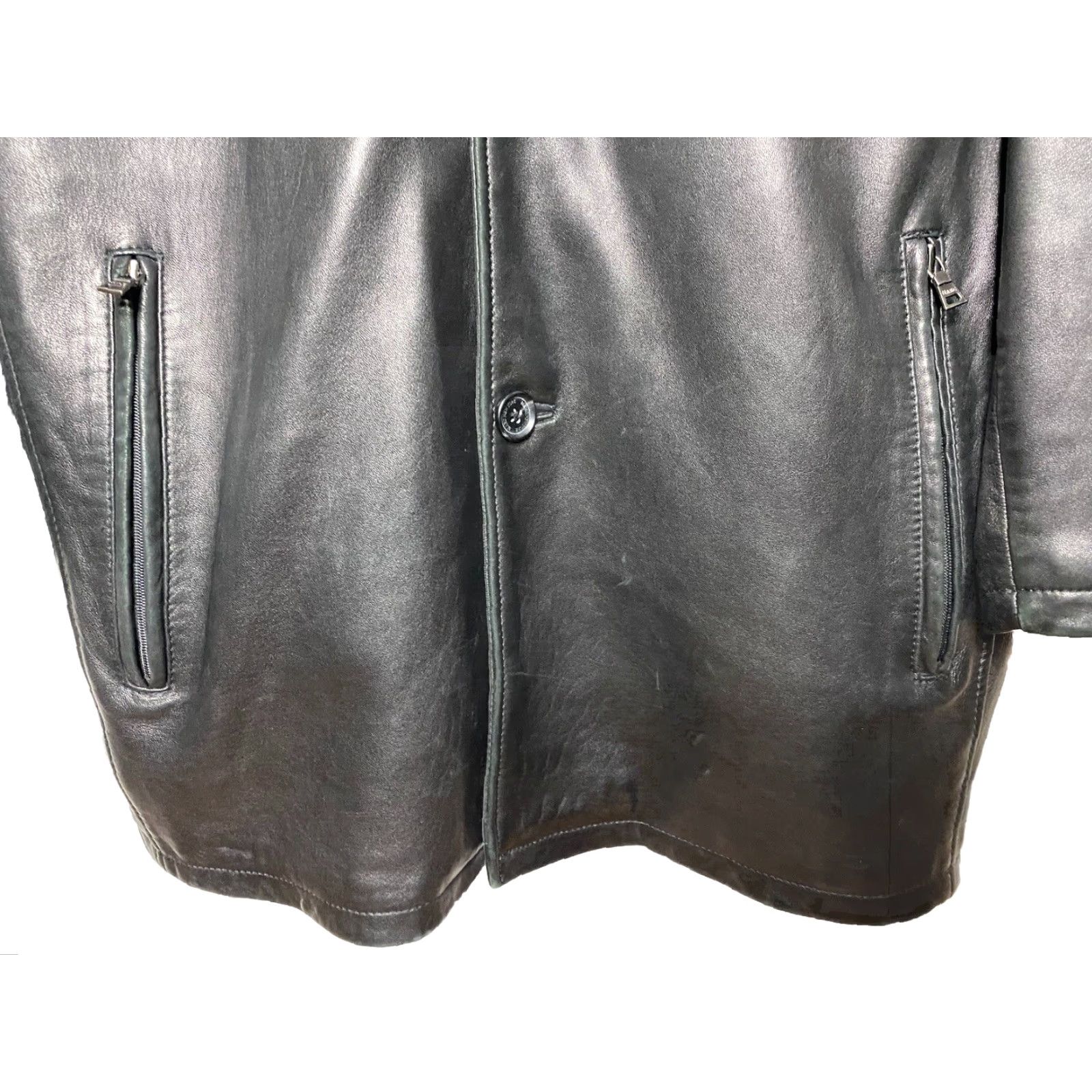Vintage Andrew Marc New York Premium Soft Black Leather Jacket Men’s ...