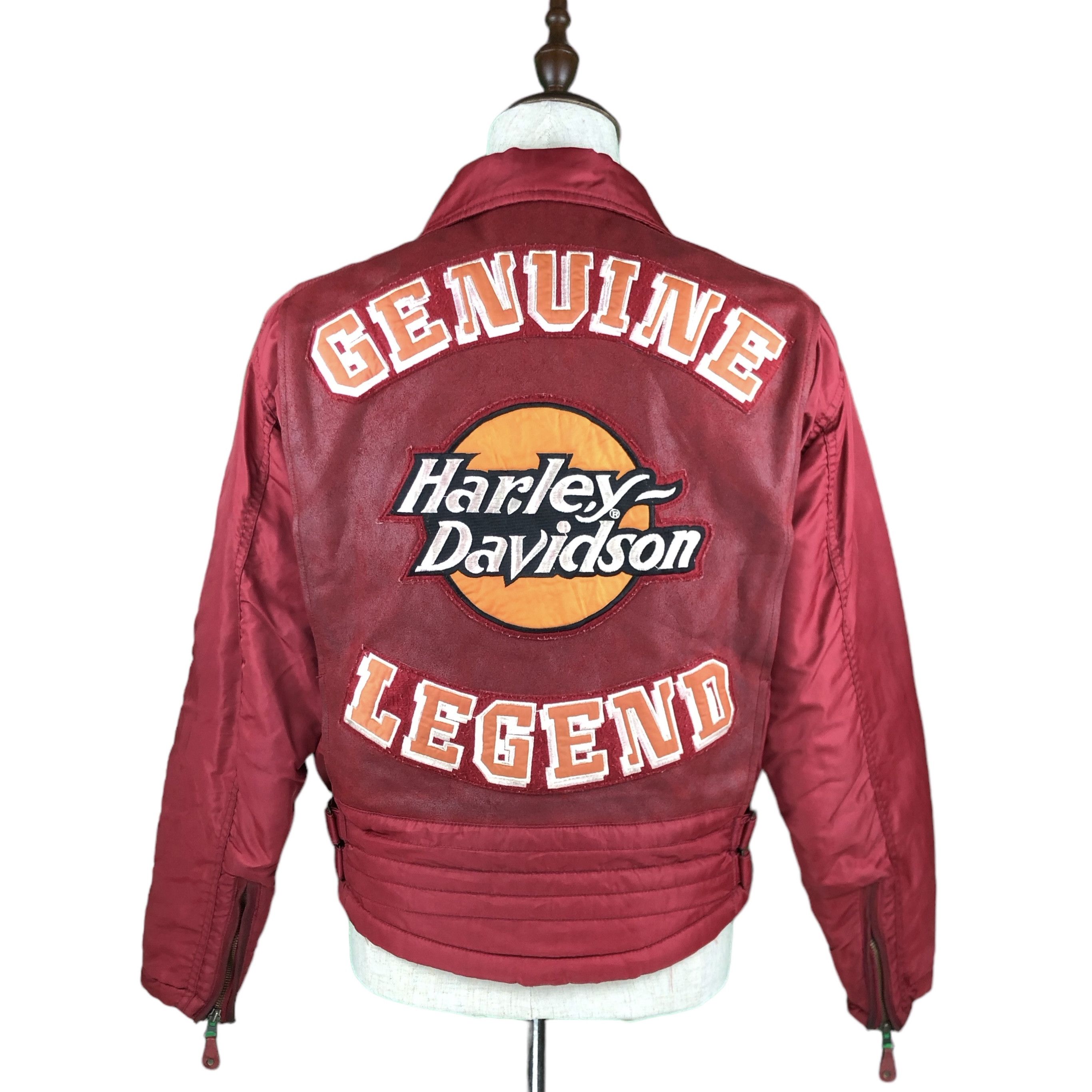 Vintage Vintage Harley Davidson Genuine Legend Nylon Leather Jacket ...