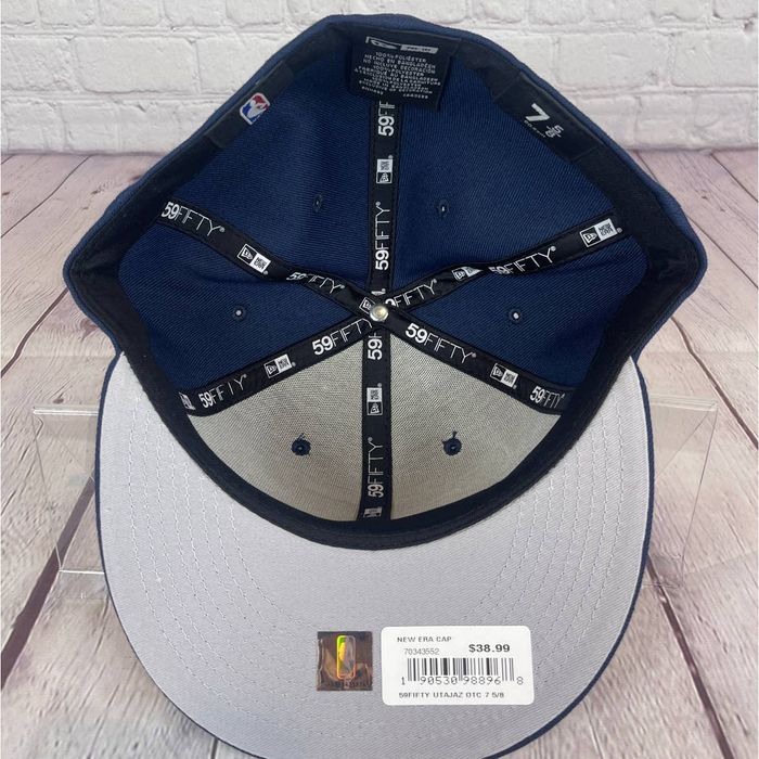 New Era New Era 59Fifty NBA Utah Jazz Navy Blue Fitted Hat Cap Mens ...