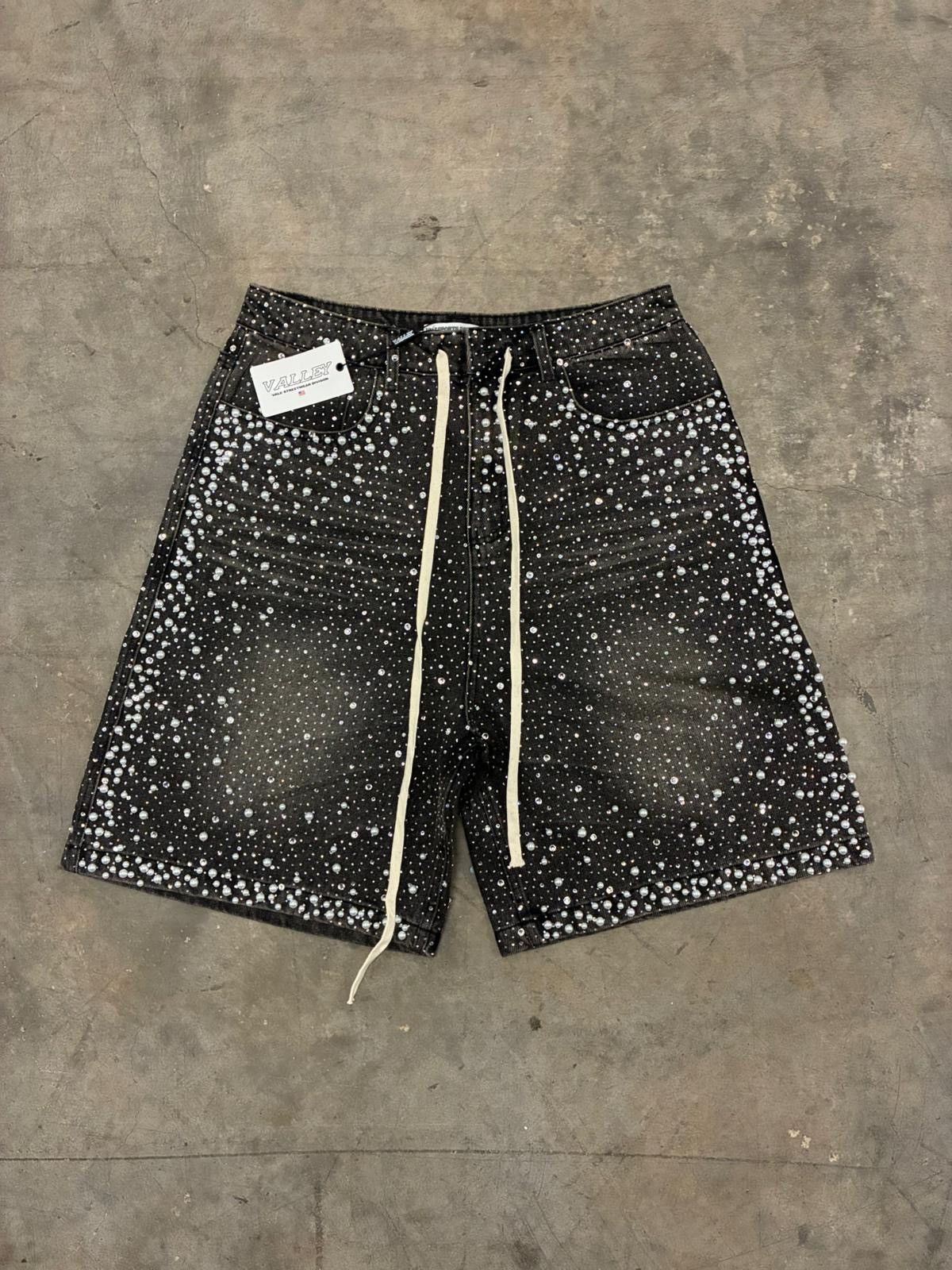 Vale Vale Valley Dreams Black Rainstorm Jean Shorts Jorts 34 New | Grailed