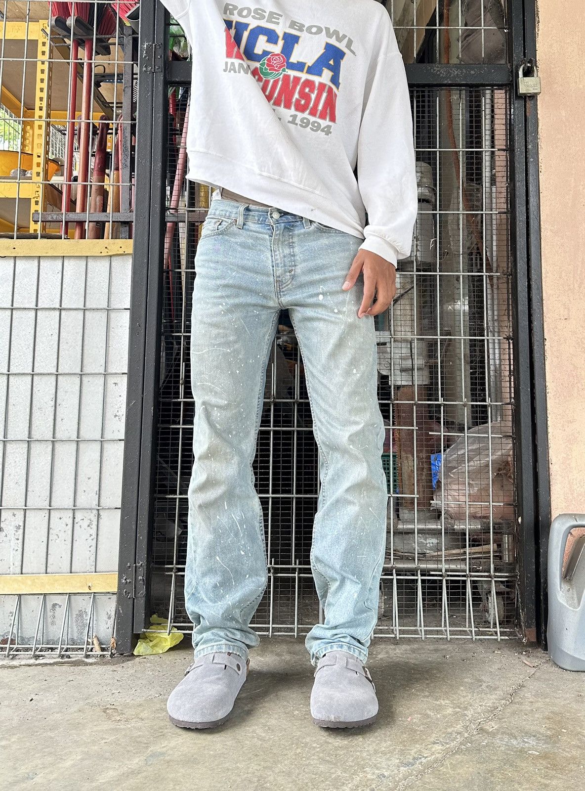 Levi's Vintage Clothing 👹Levi’s 505 Straight Cut Paint Splatters Jeans | Grailed