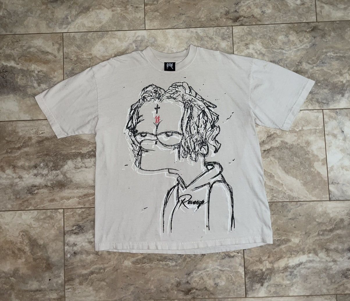 Revenge × The Simpsons REVENGE X TRIPPIE REDD X BART SIMPSON TEE CREAM ...