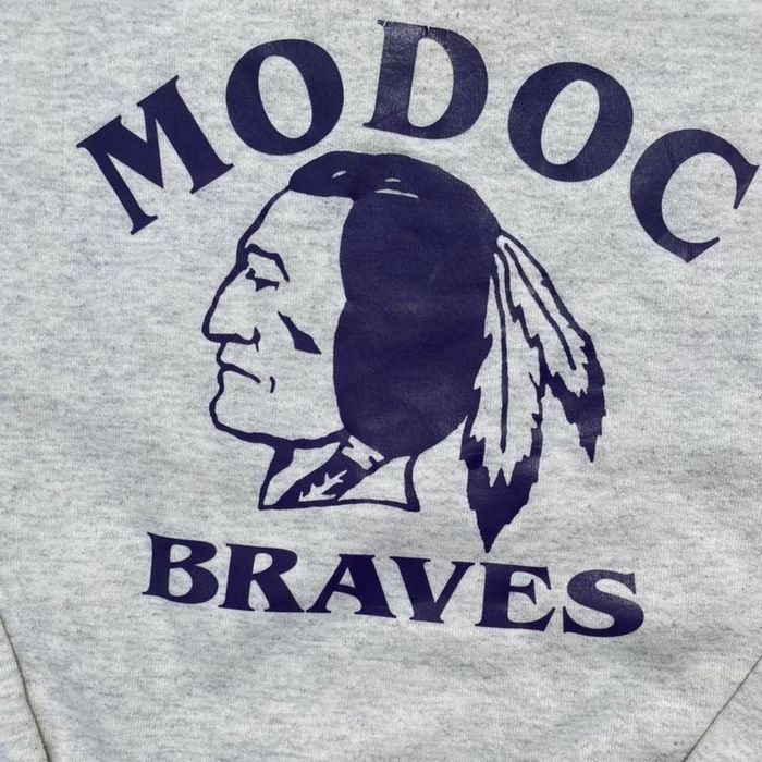 Other Vintage varsity sweatshirt of modoc braves | Grailed