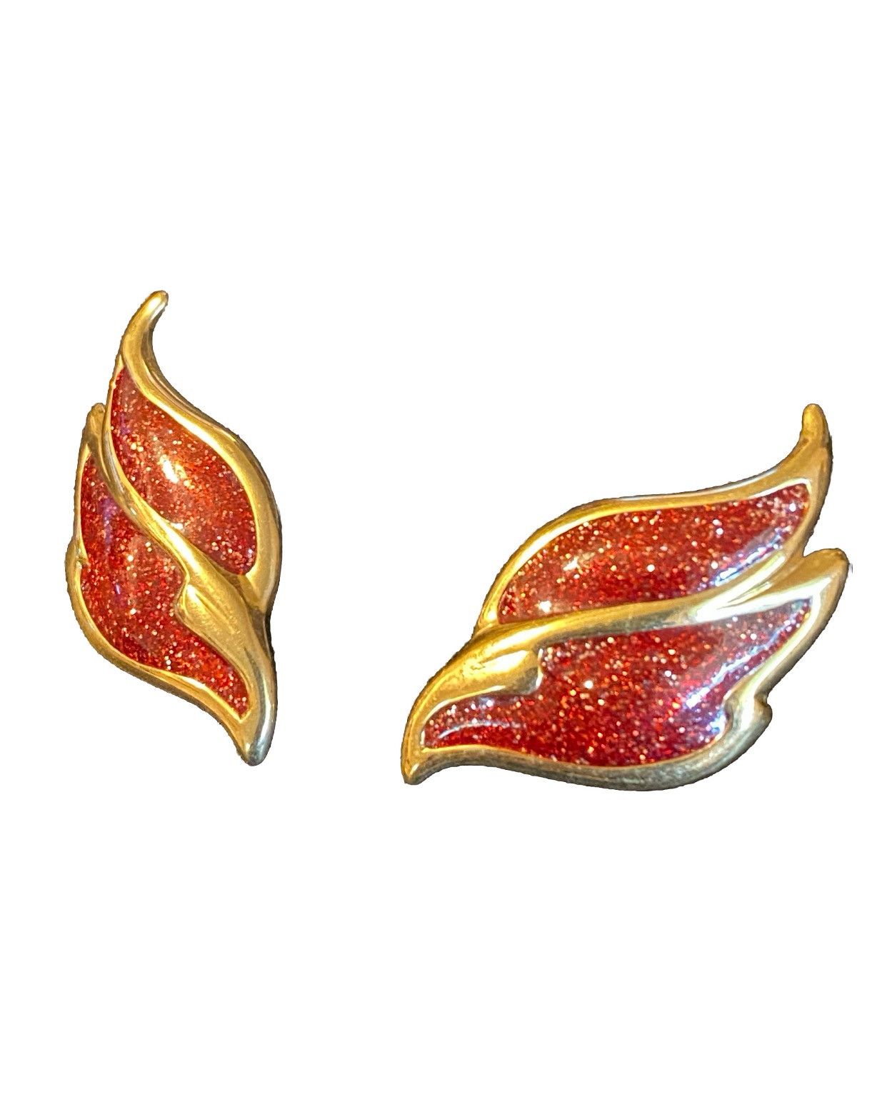 Avant Garde × Designer × Vintage Avon Gold Plated Red Glitter Phoenix ...