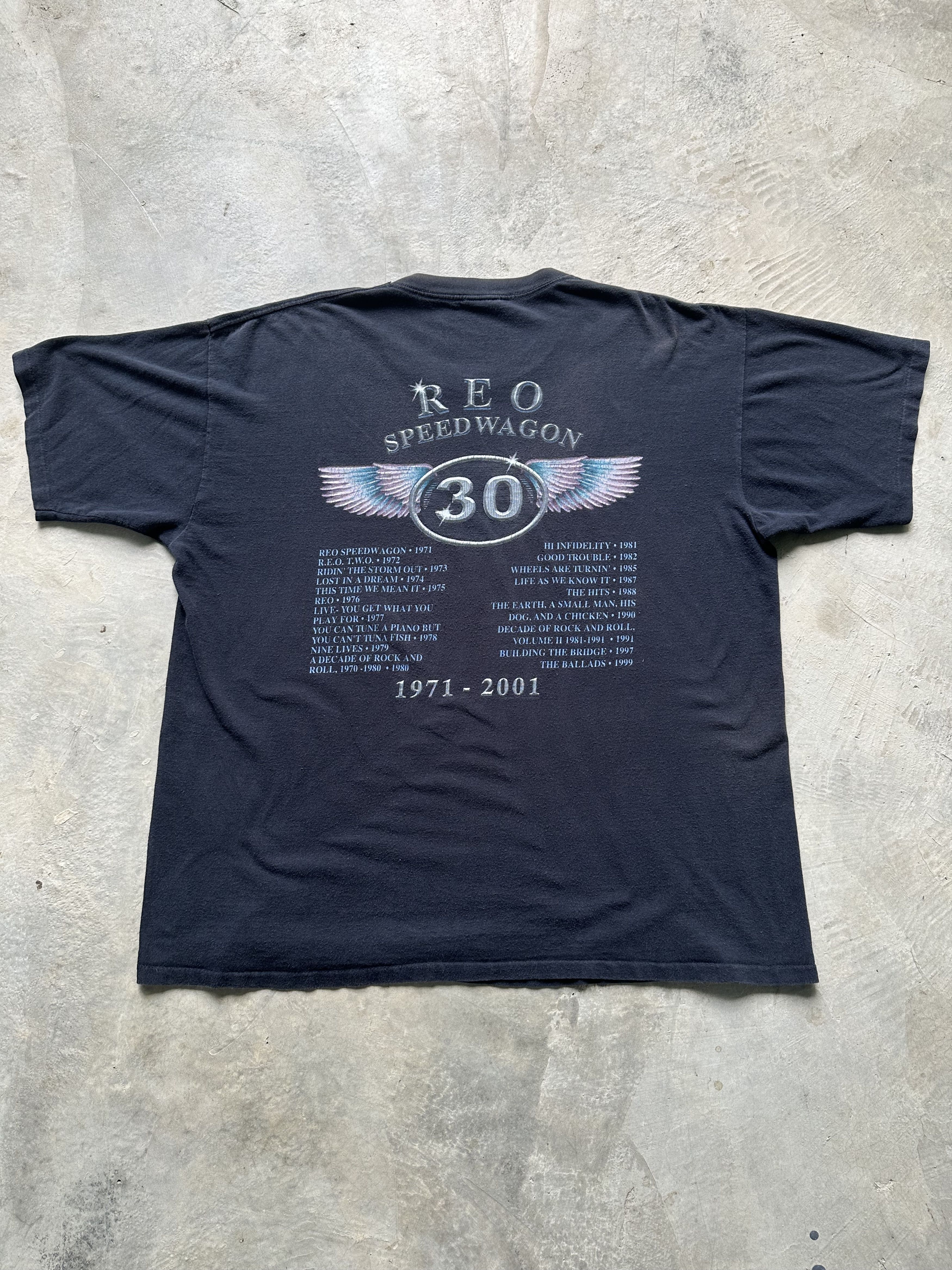Band Tees Vintage REO SPEEDWAGON 1971 Thirty Years 2001 | Grailed