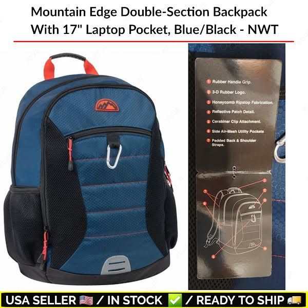Unkwn Mountain Edge Double-Section Backpack w/ 17" Laptop Pocket | Grailed