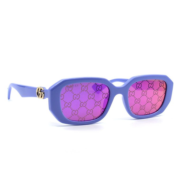 Gucci NEW GUCCI GG1535S 004 VIOLET PINK LOGO MIRROR SUNGLASSES | Grailed