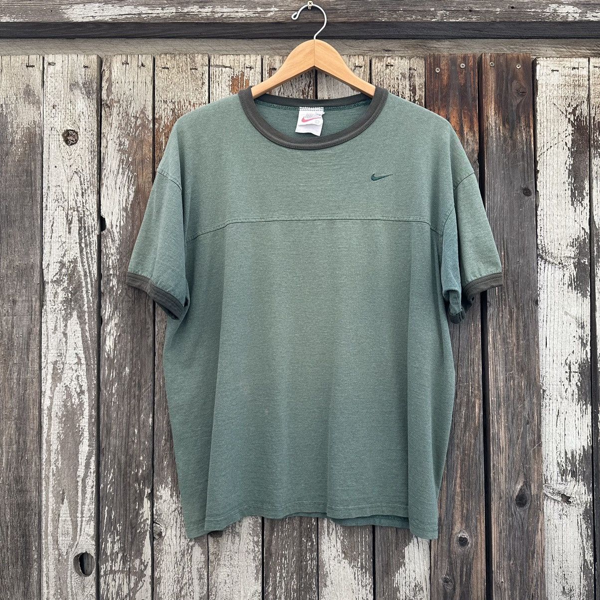 Made In Usa × Nike × Vintage Vintage Nike Panel Ringee T-Shirt Swoosh ...
