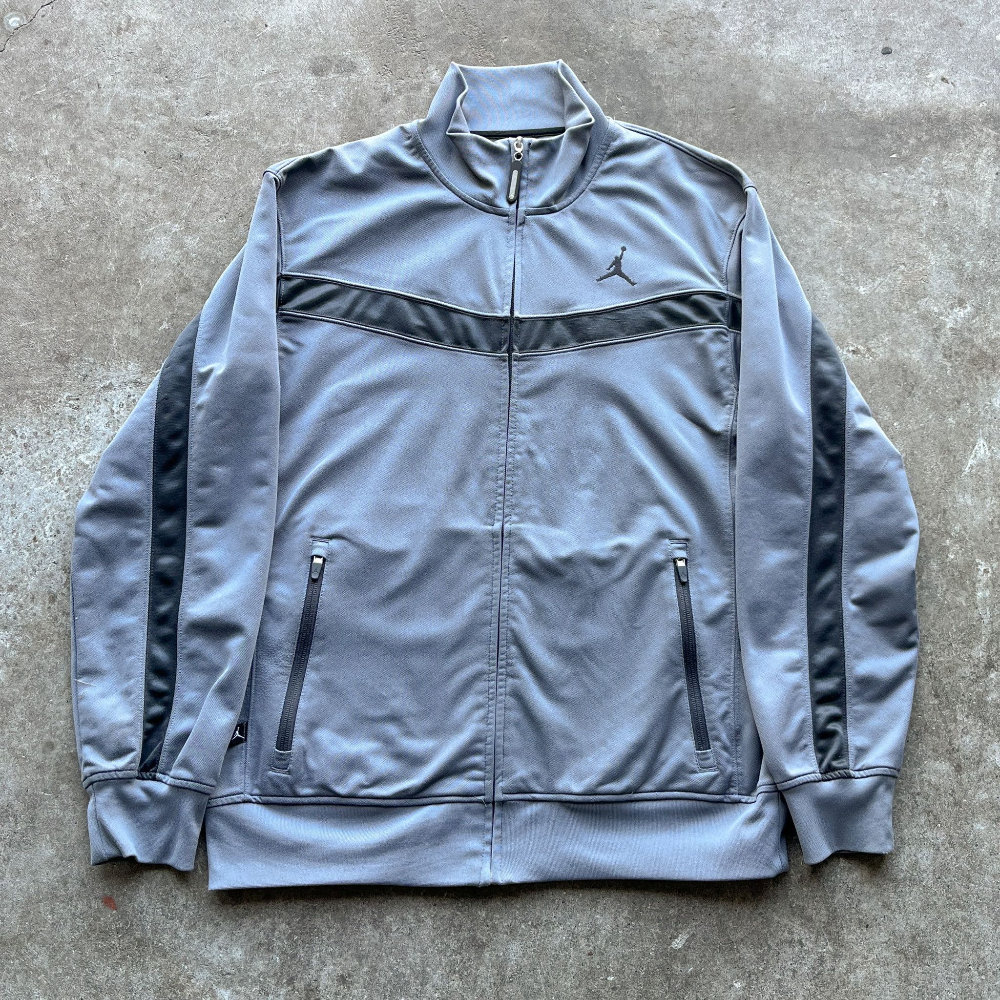 Jordan Brand × Streetwear 2000's Jordan Grey Track Jacket | Grailed