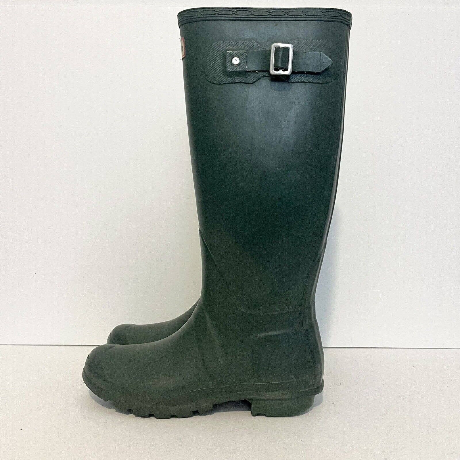 Hunter Hunter Dark Green Original Tall Matte Forest Rain Boot VTG | Grailed