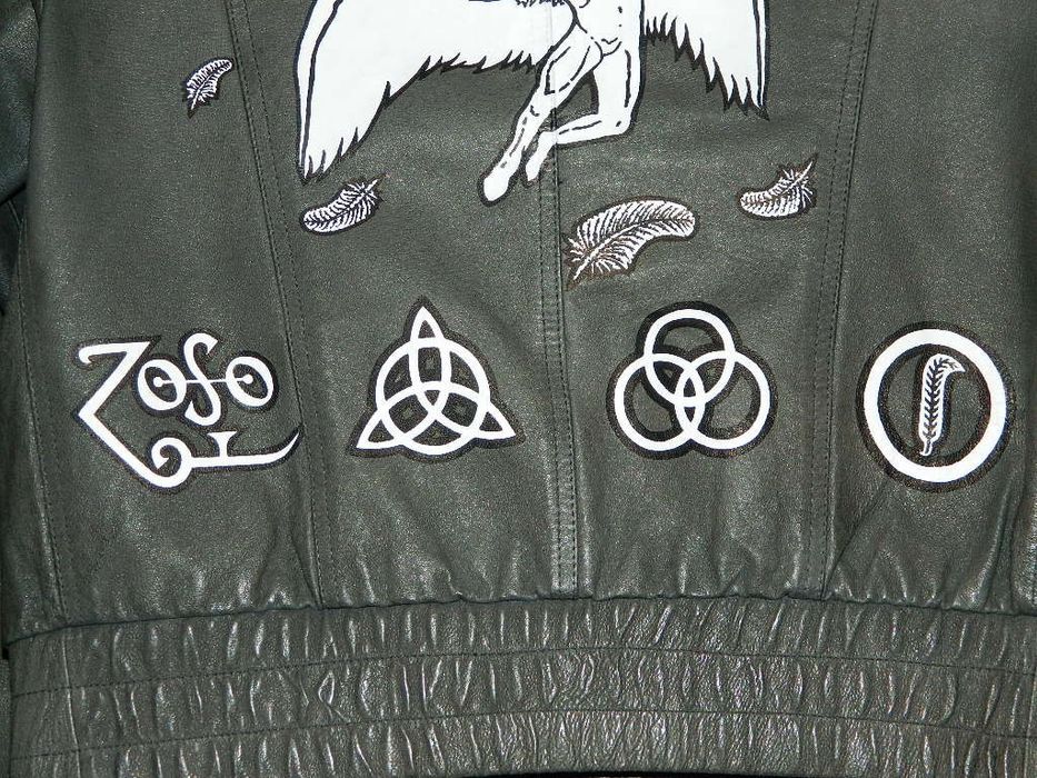 Custom Jacket Led Zeppelin leather bomber jacket hand painted | Grailed