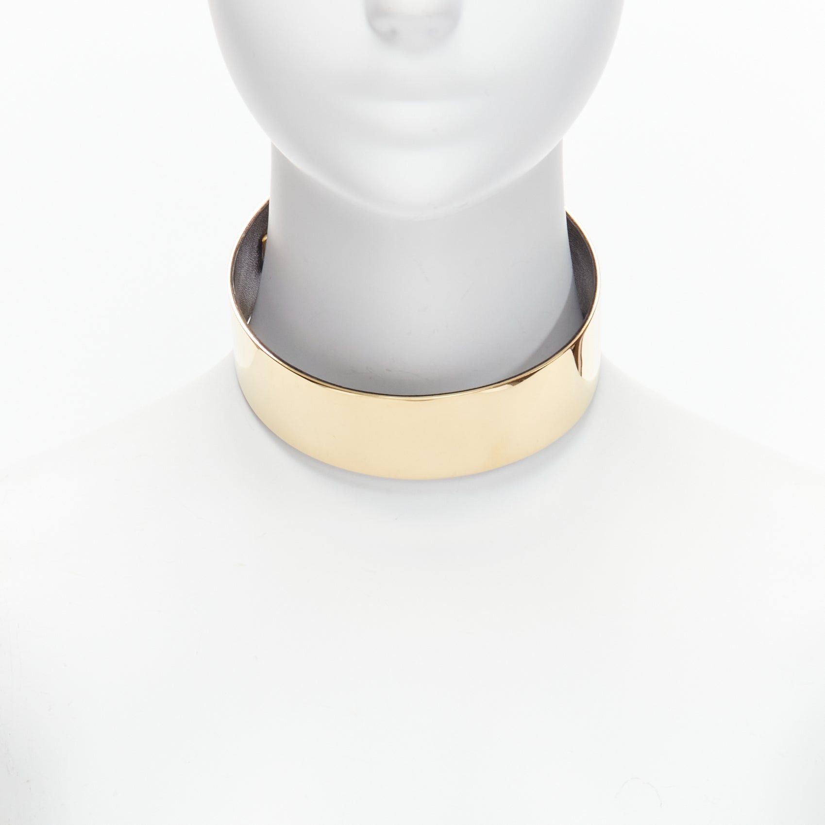 Celine OLD CELINE Phoebe Philo 2011 Runway leather lined gold minimal ...