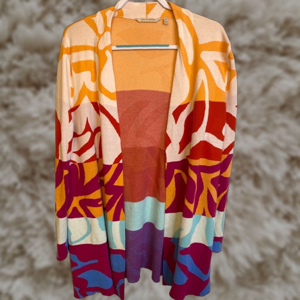 Soft Surroundings SOFT SURROUNDINGS Sweater Cardigan Open Front Long XL ...