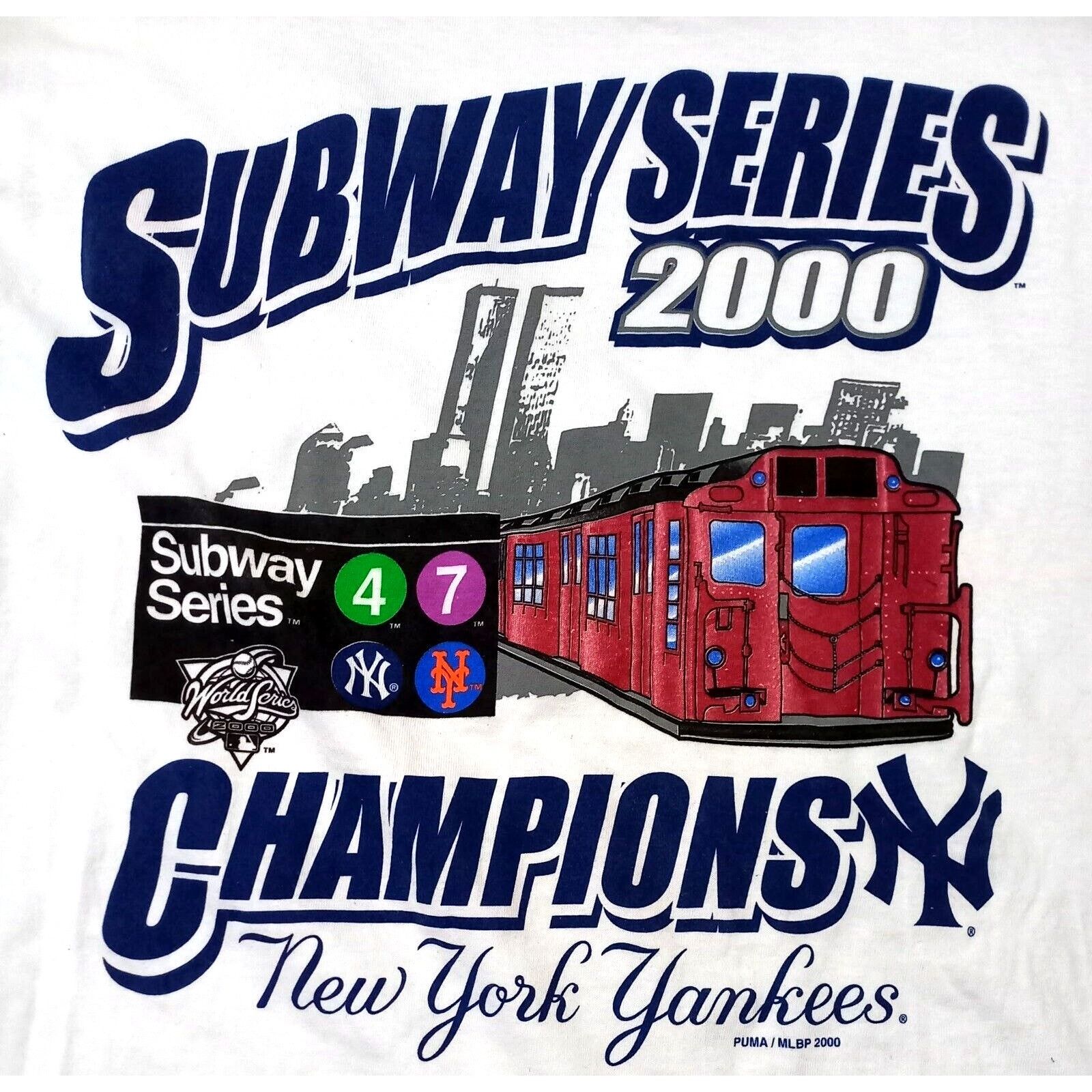 Puma New York Yankees 2000 Subway Series T-shirt Puma XL MLB vtg | Grailed