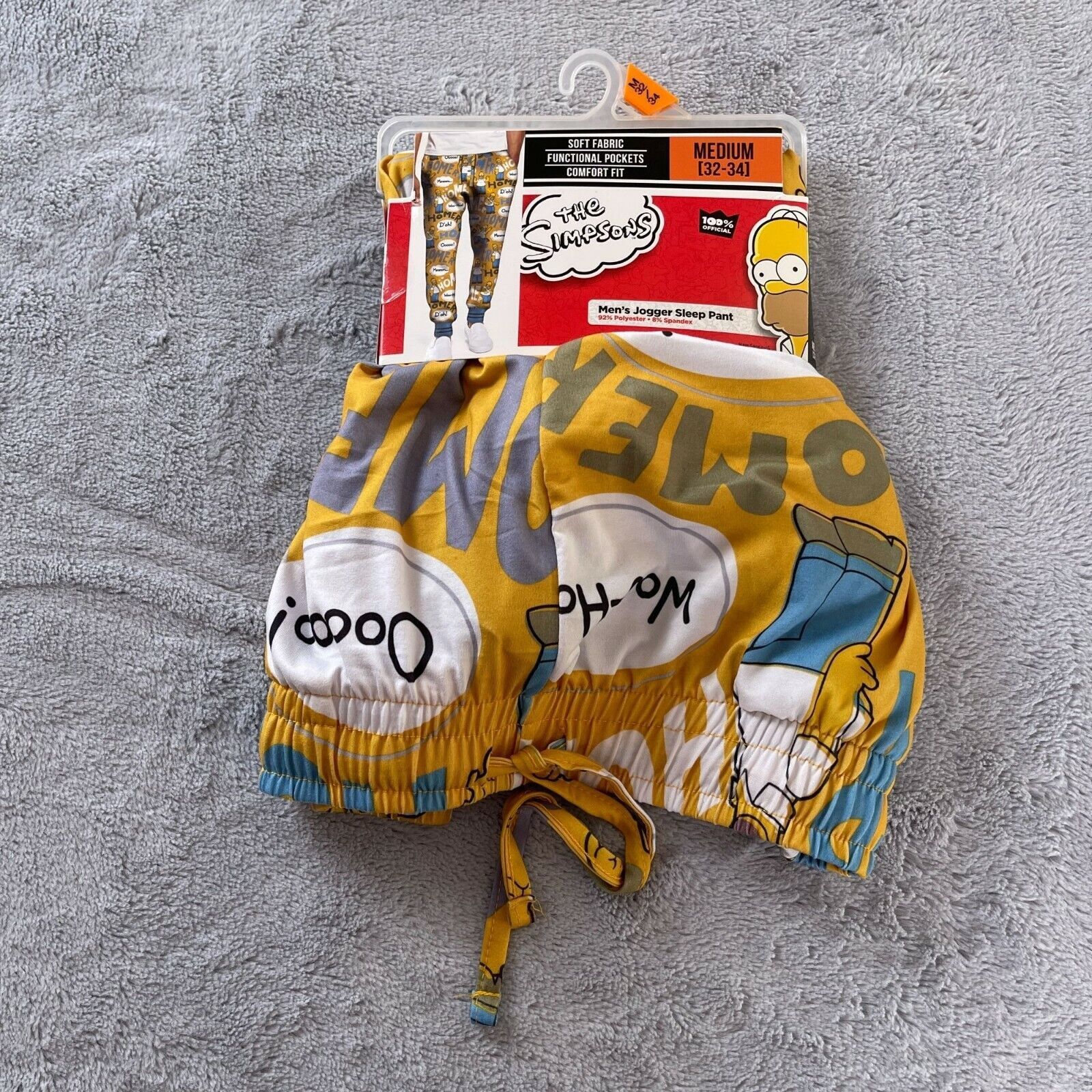 The Simpsons The Simpsons Jogger Pajama Sleep Pants Yellow Soft Mens M ...