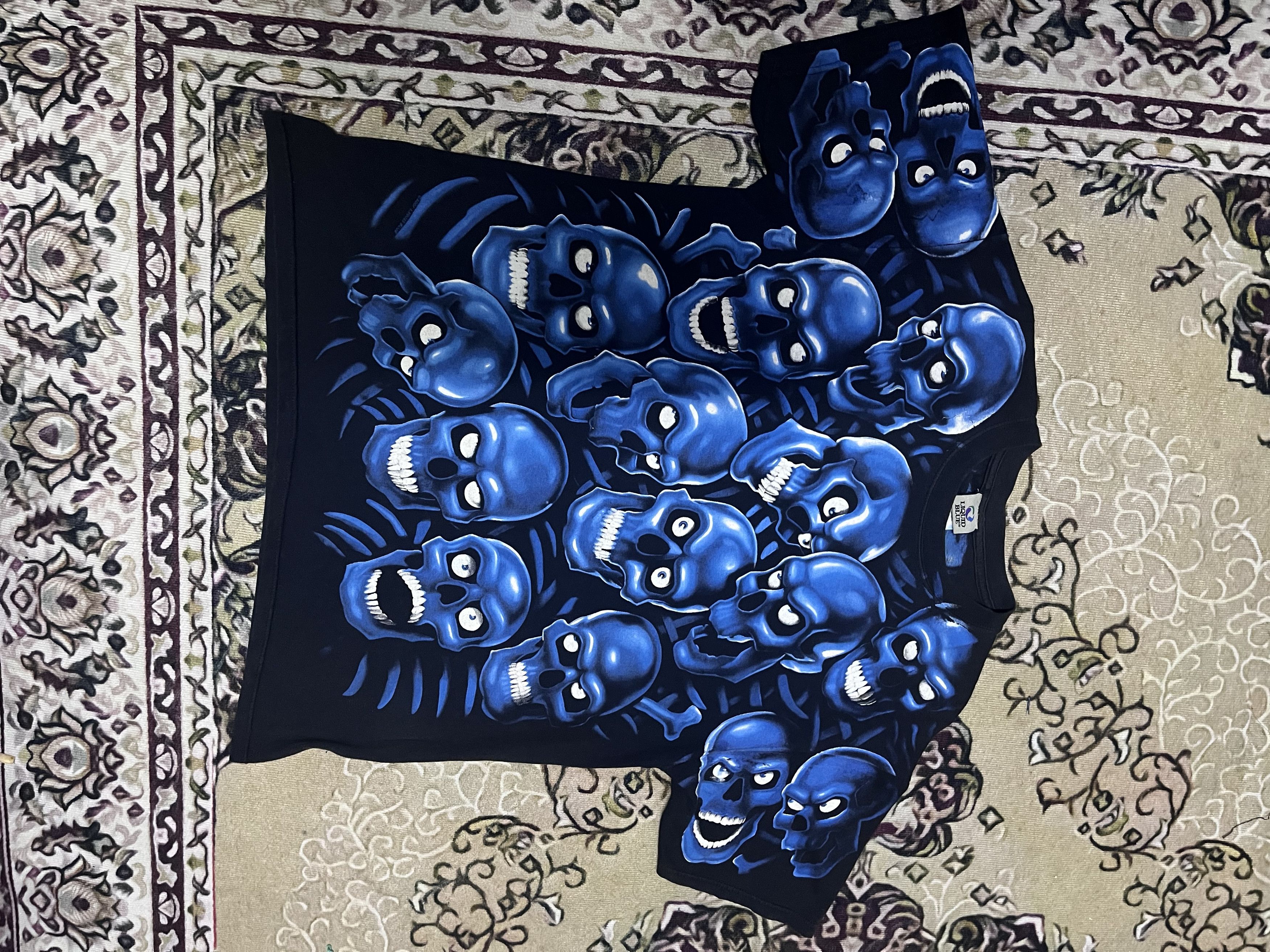 Liquid Blue × Very Rare × Vintage Vintage y2k Dead Face Horror Skull ...