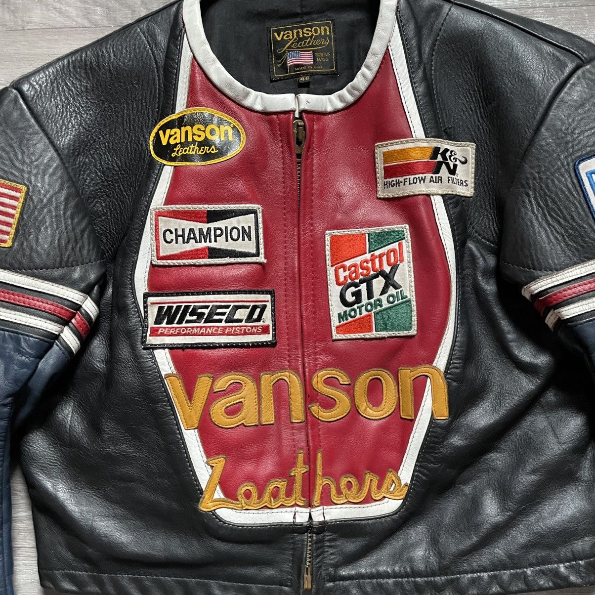 Vanson Leathers 1975 Iconic Vanson original Star Racing leather jacket | Grailed