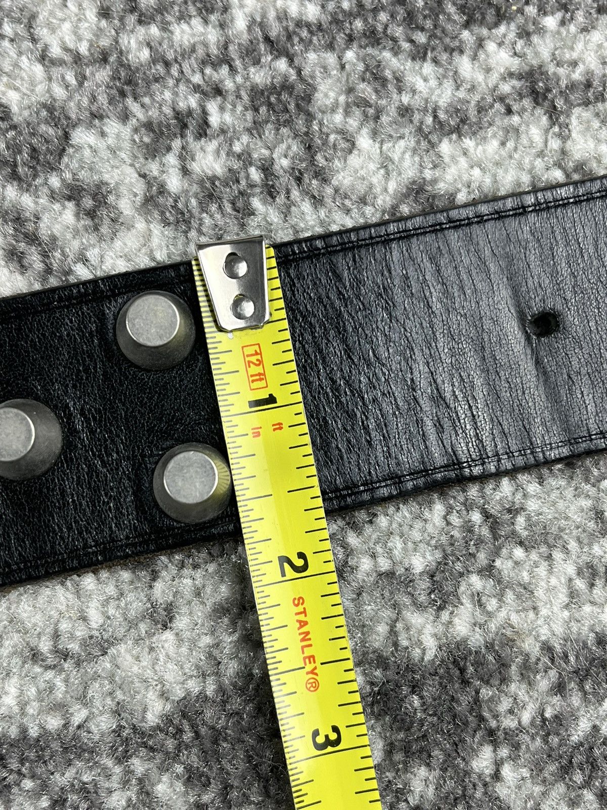 Undercover Undercover Silver Cylinder Studded Punk Leather Belt | Grailed