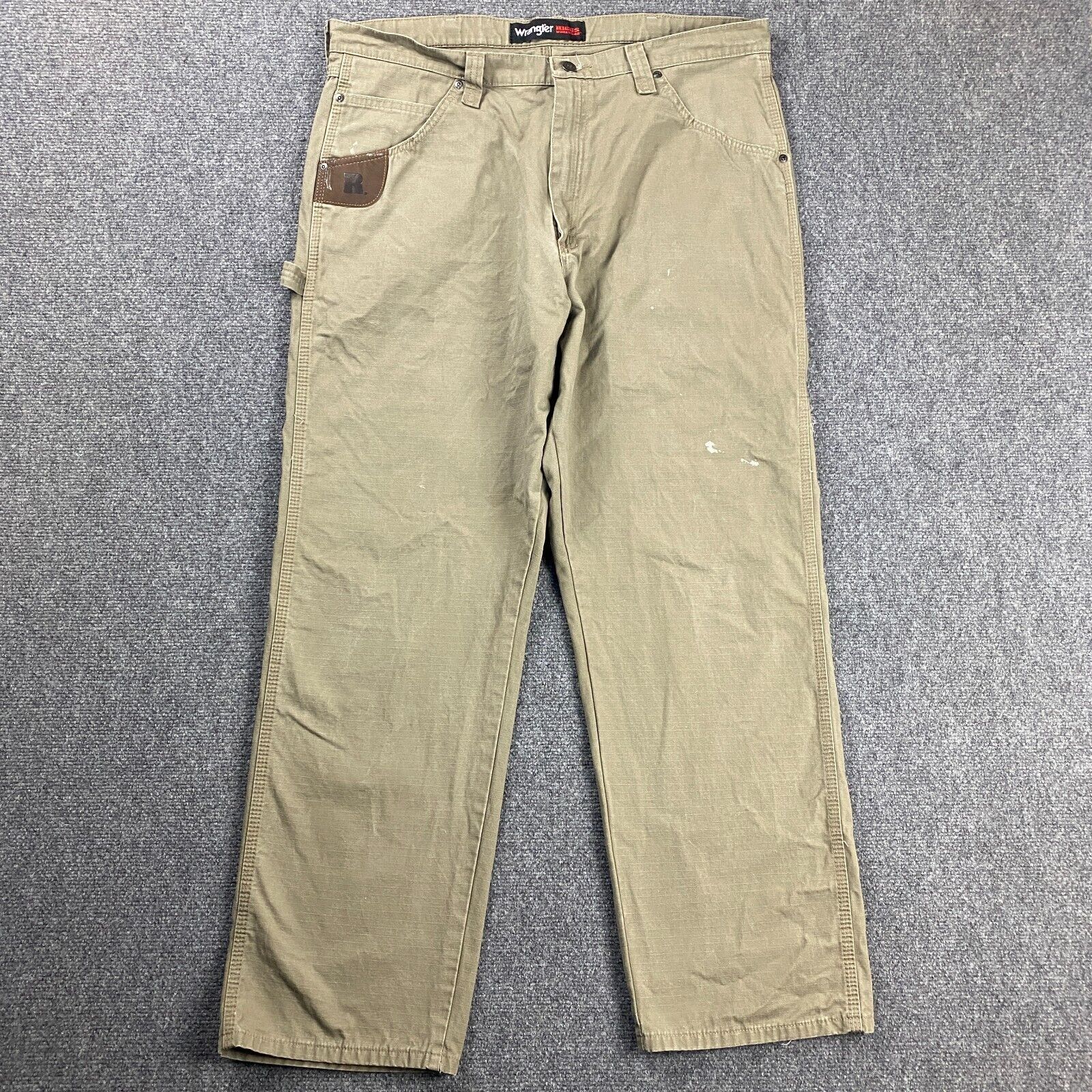 Wrangler Wrangler Riggs Carpenter Pants Men's 38x32 Beige Paint ...