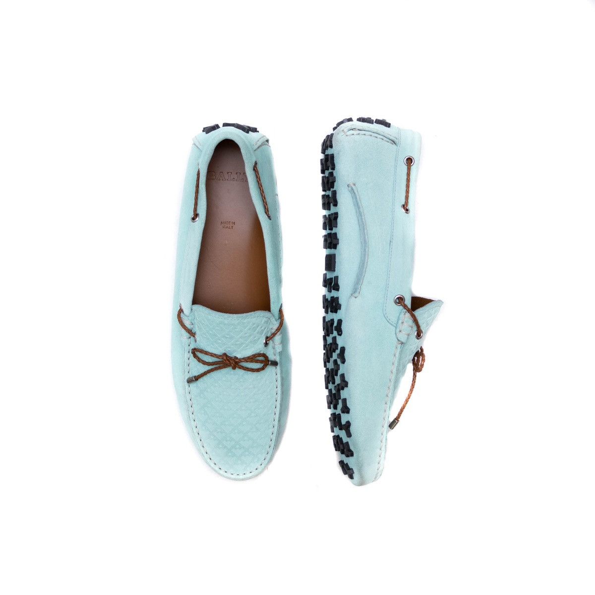 Bally Bally Men’s Weilon Suide Driver Loafers Shoes Blue Suede | Grailed