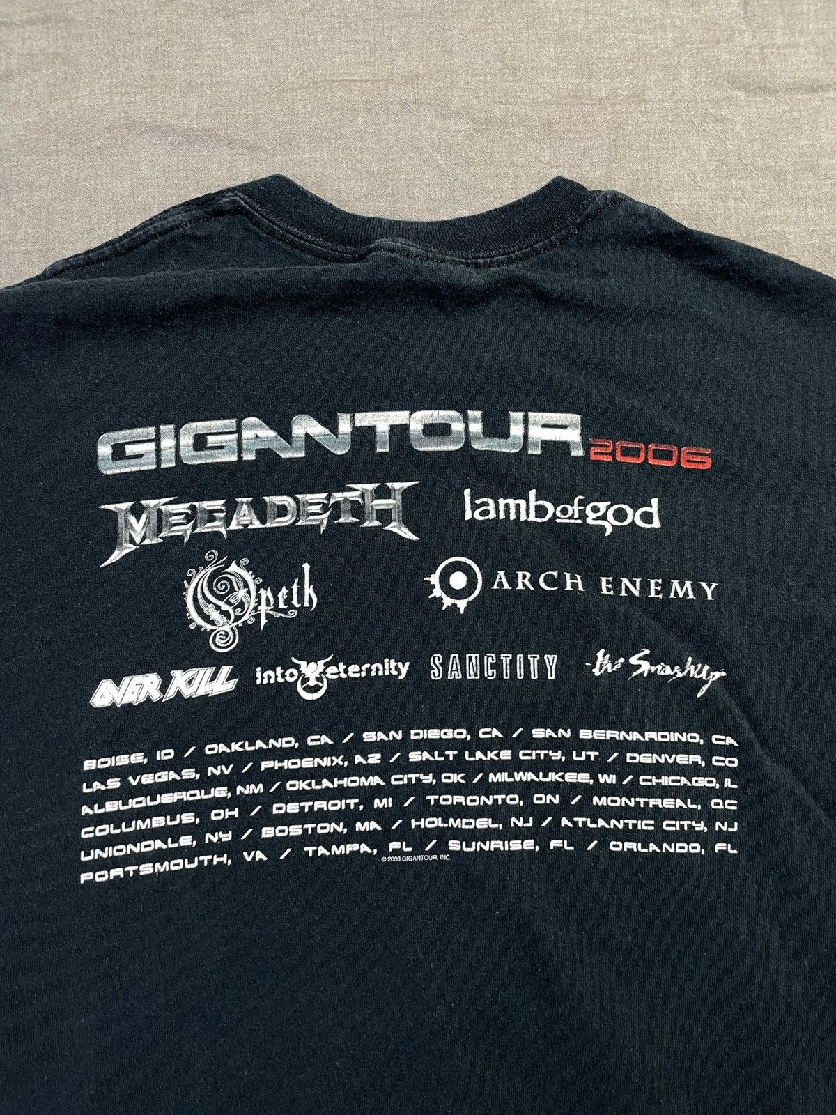 Vintage 2006 Gigantour Metal Band Tee Megadeth Lamb of God Size MD | Grailed