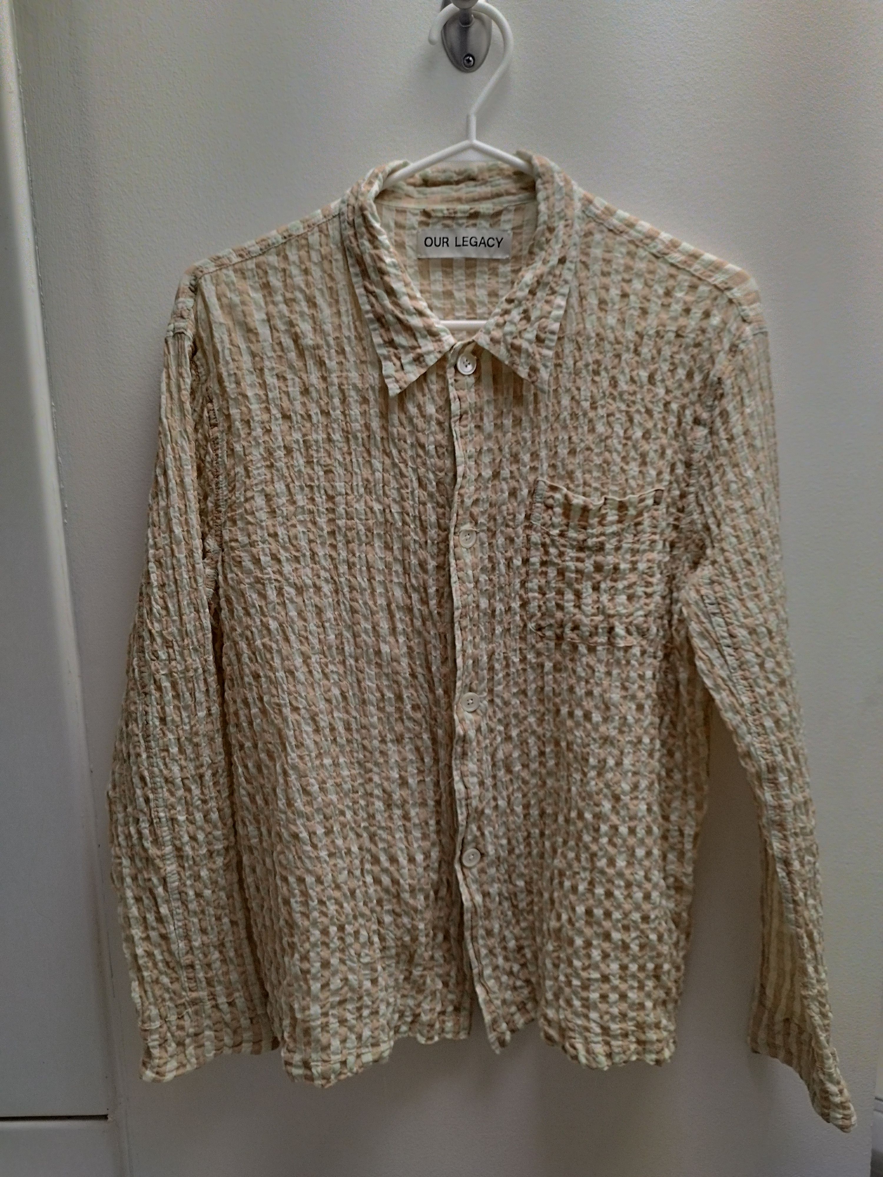 Our Legacy Our Legacy BOX SHIRT Basque Seersucker Check | Grailed