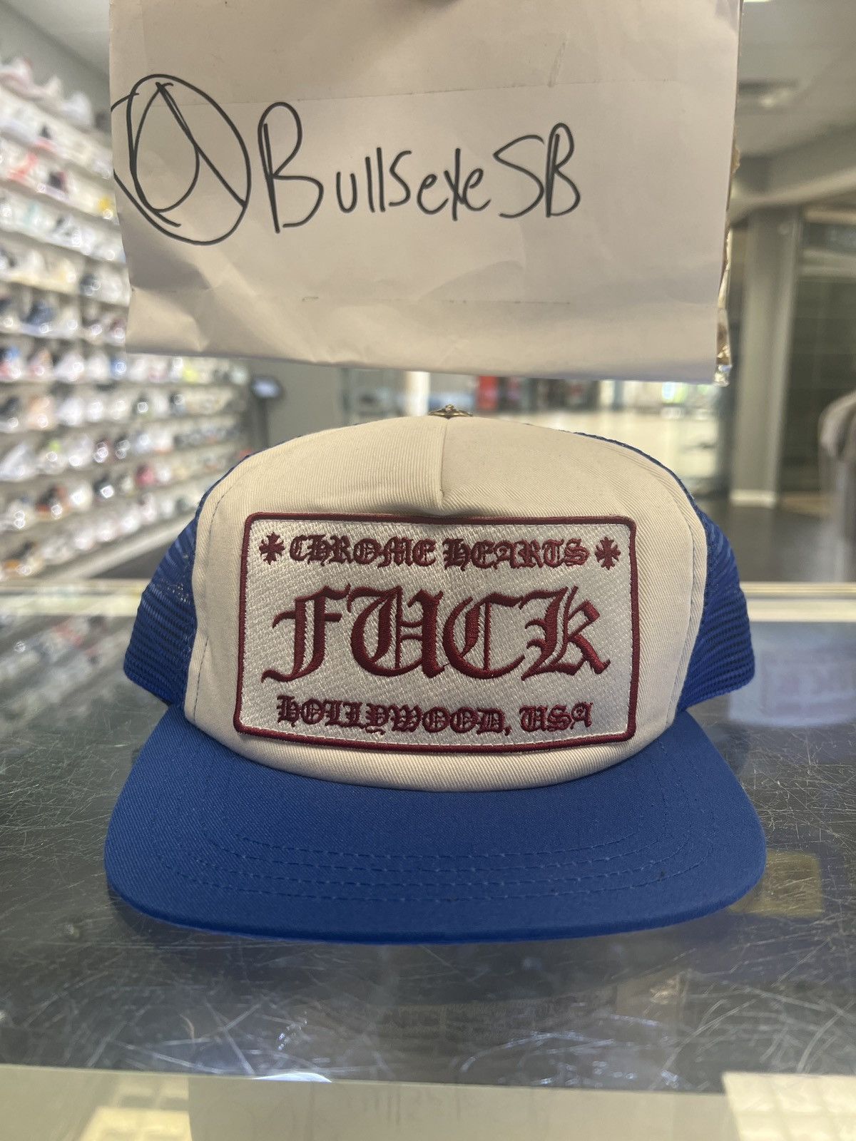 Chrome Hearts Chrome Hearts Fu Trucker Hat Blue | Grailed
