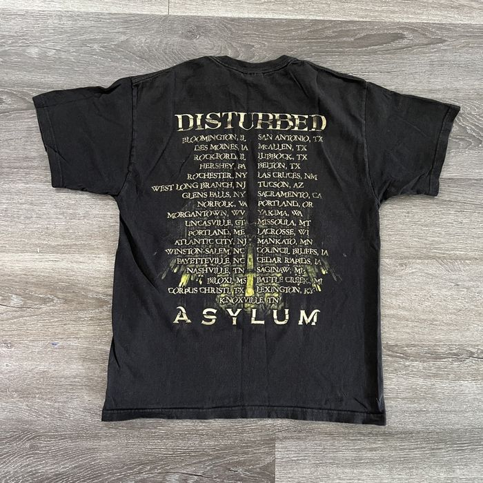 Vintage Vintage Y2K Disturbed Asylum gothic band t shirt | Grailed