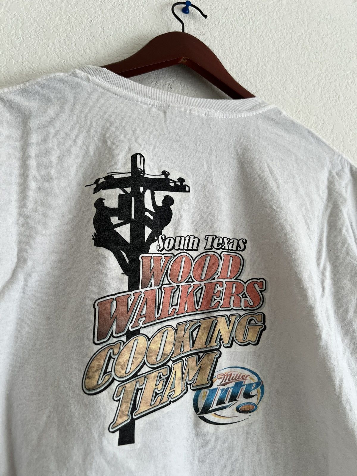 Vintage Vintage 2000s Dad White Tee Miller High Life Beer Logo | Grailed