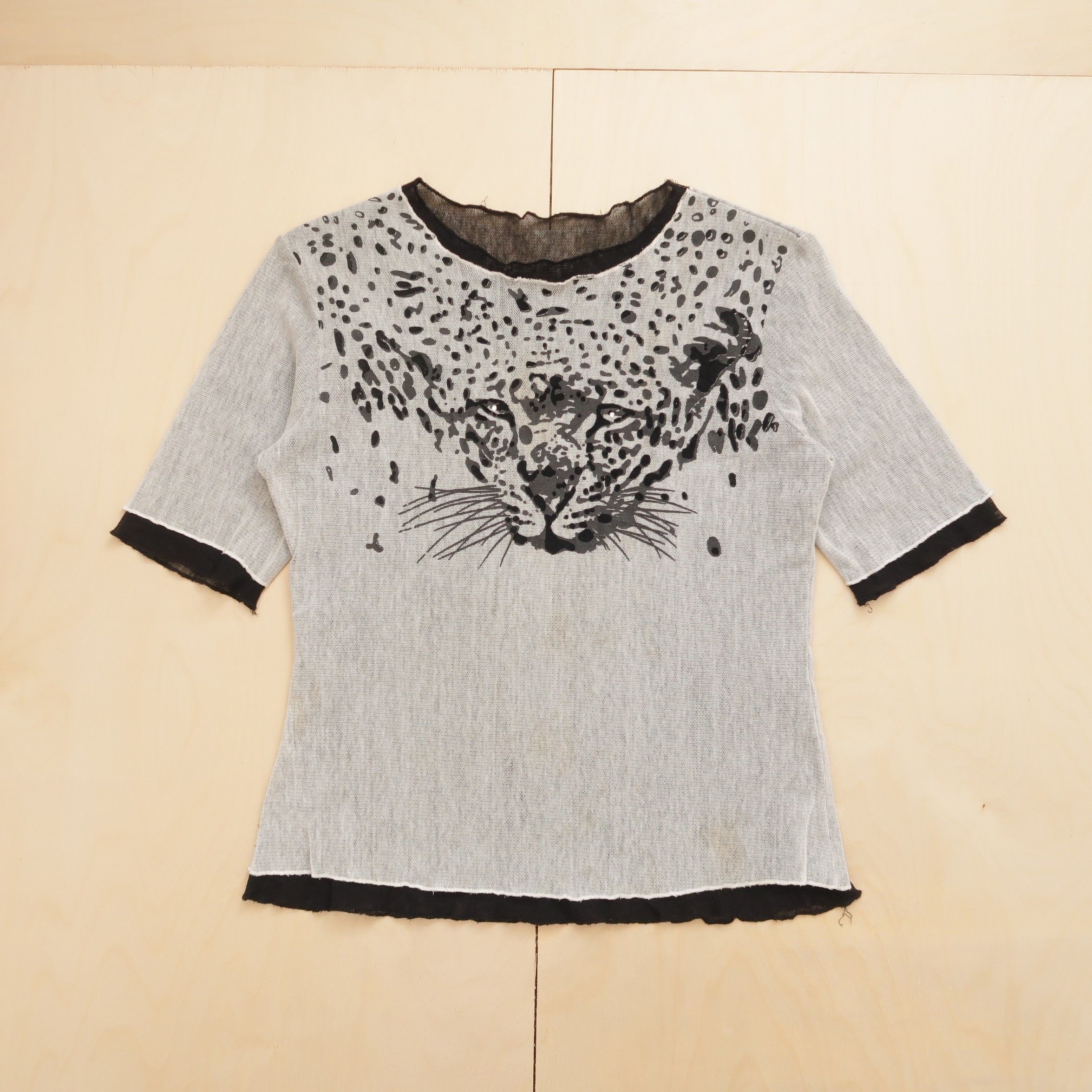 Jean Paul Gaultier Vintage Leopard Double Layer Tee T-Shirt Punk Style ...