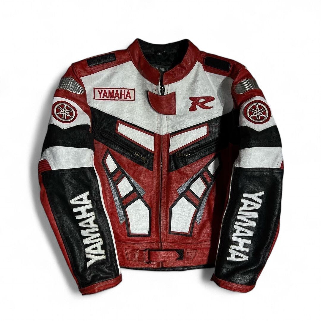 Leather Jacket × Streetwear × Yamaha Yamaha motorcycle Racing Leather ...