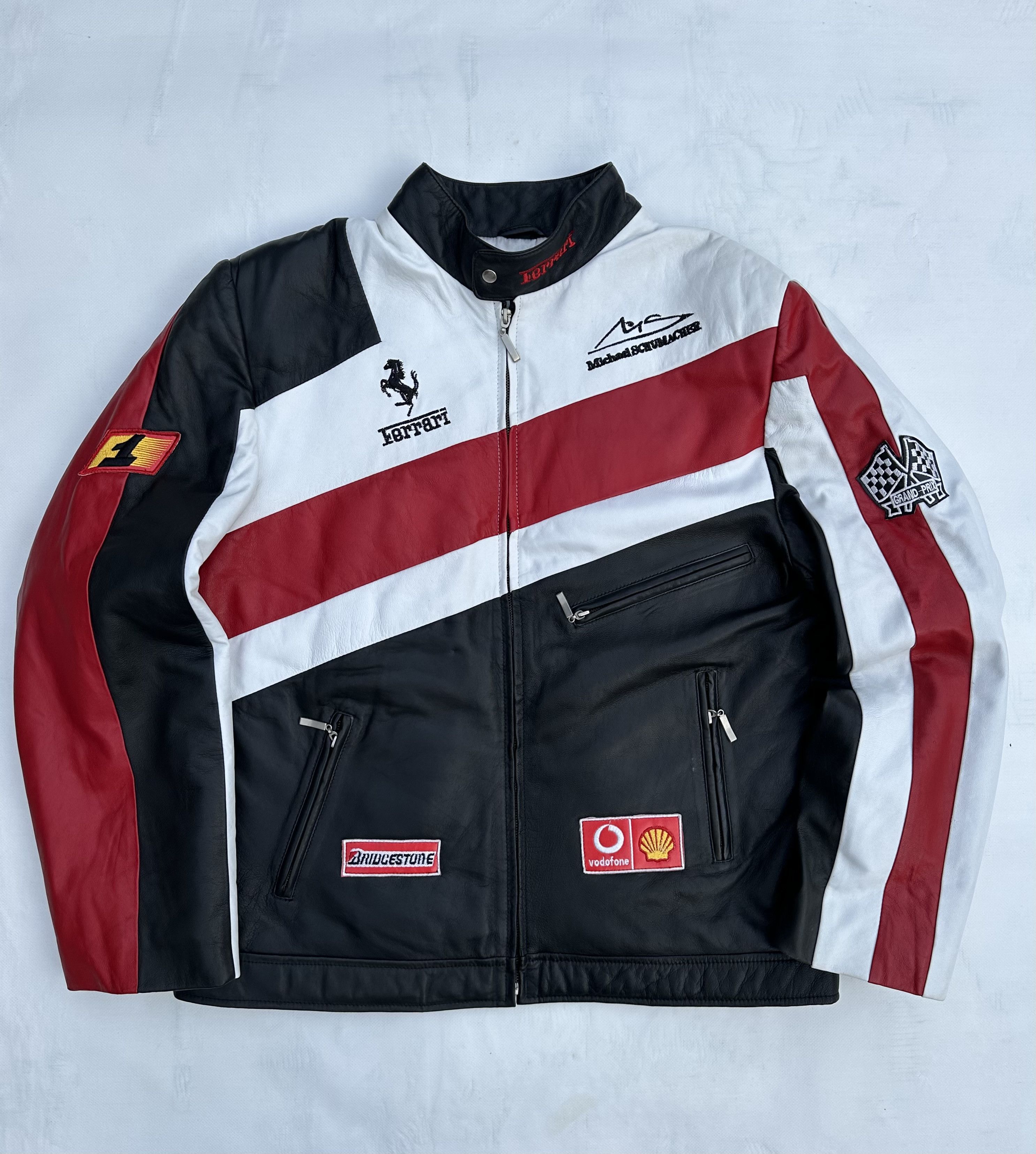 Ferrari × Formula 1 × Leather Jacket VINTAGE Ferrari Leather Jacket F1 ...
