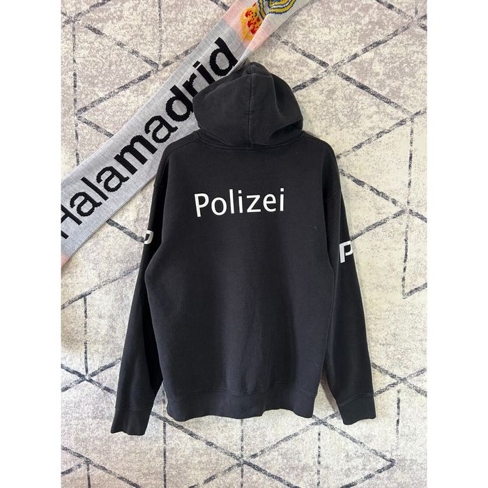 Avant Garde POLIZEI KANYE WEST HOODIE VINTAGE WASHED | Grailed