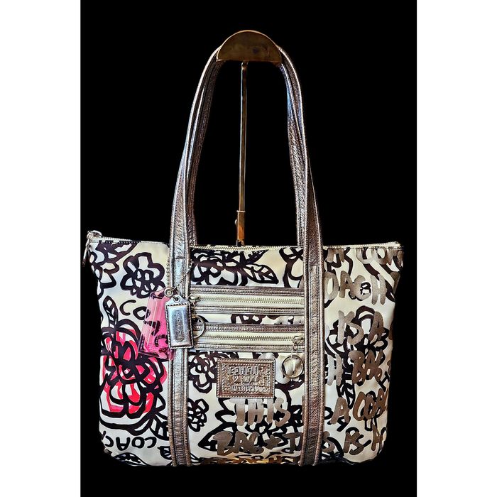 Coach Limited Edition Poppy Glam Tote With Floral Graffiti | Grailed