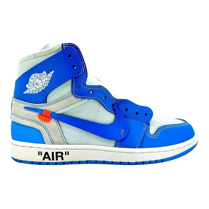 Nike Air Jordan 1 Retro High Off-White University Blue Pre-Owned | Grailed